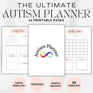 Printable Autism Planner: Autism Planner Adult, Daily Planner for ...