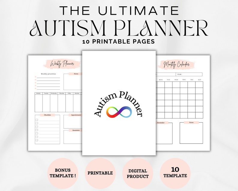 Printable Autism Planner: Autism Planner Adult, Daily Planner for ...
