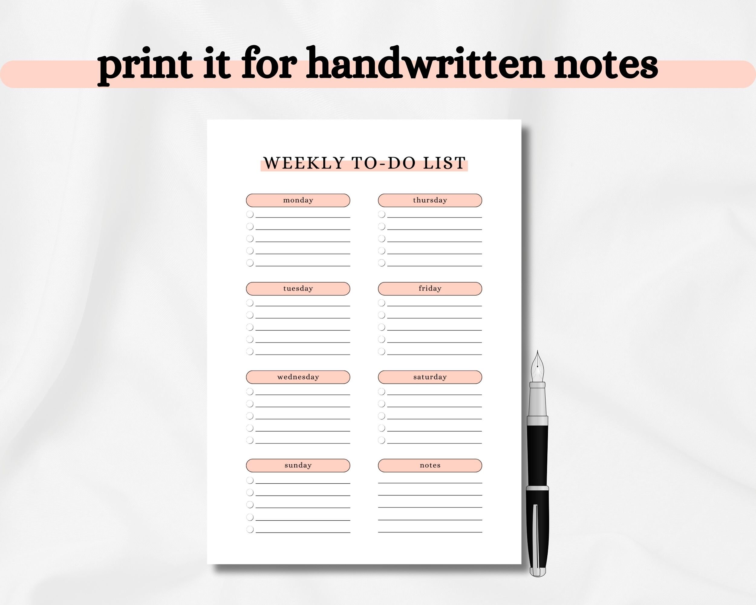Printable Brain Dump Planner: to Do List Weekly to Do List - Etsy