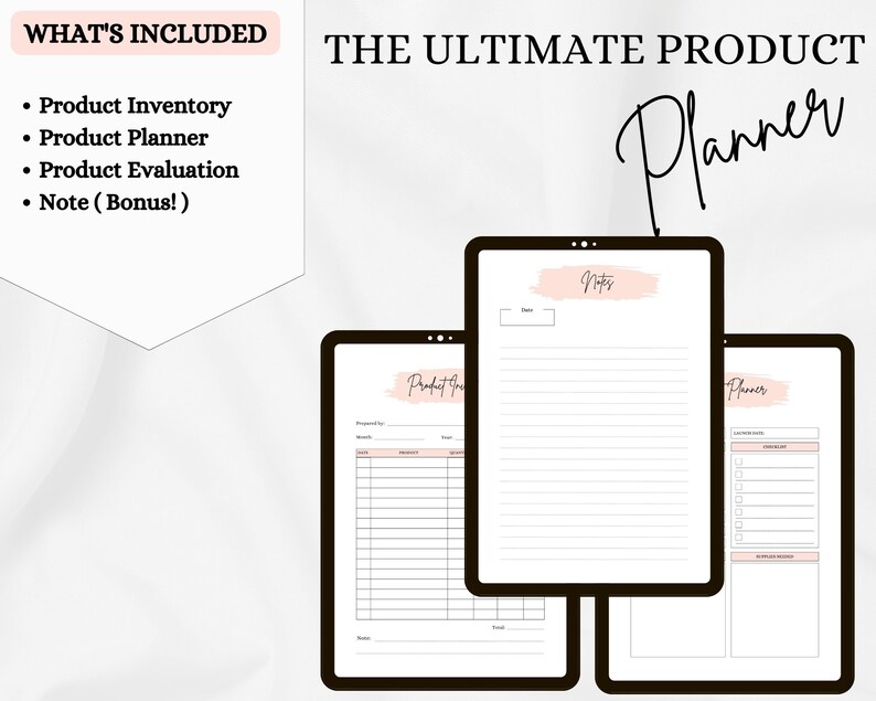 Printable Product Planner: Profit Tracker, Printable Product Launch ...
