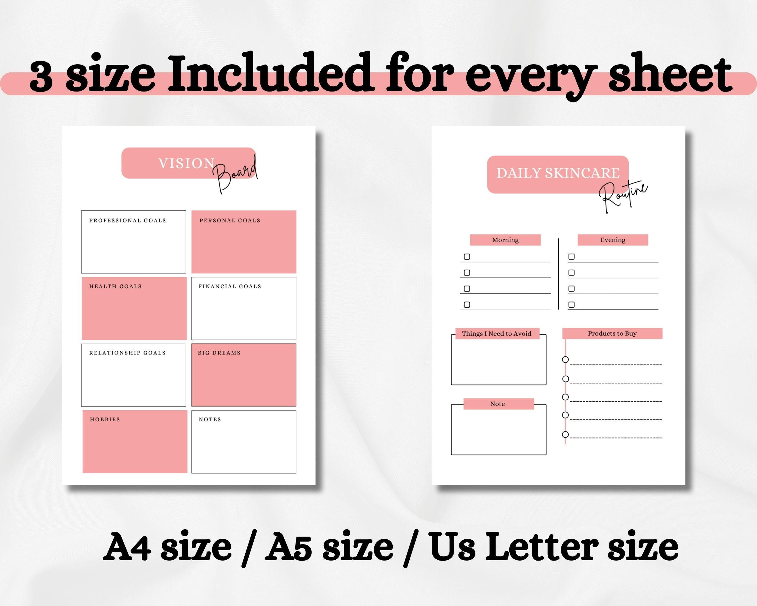 Digital Self-care Planner : Printable Planners & Wellness Organizers ...