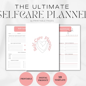 Digital Self-care Planner : Printable Planners & Wellness Organizers ...