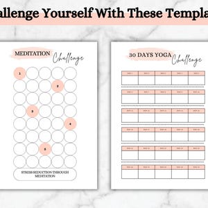Digital Yoga Planner With Meditation Tracker: Yoga Journal, Yoga Poses ...