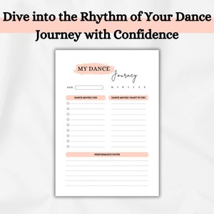 Printable Dance Planner: Dance Routine Planner, Dance Journal, Dance ...