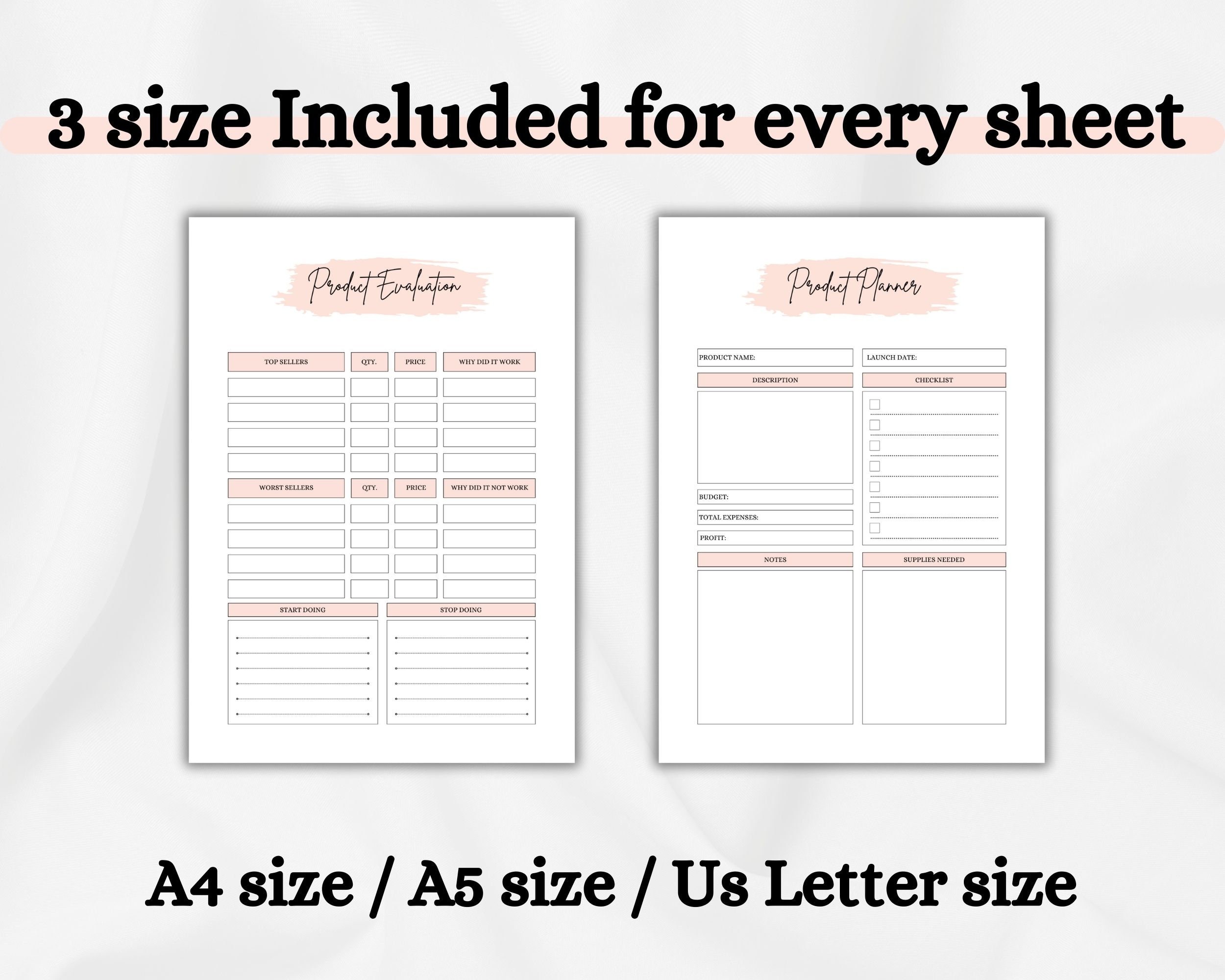 Printable Product Planner: Profit Tracker Printable Product - Etsy