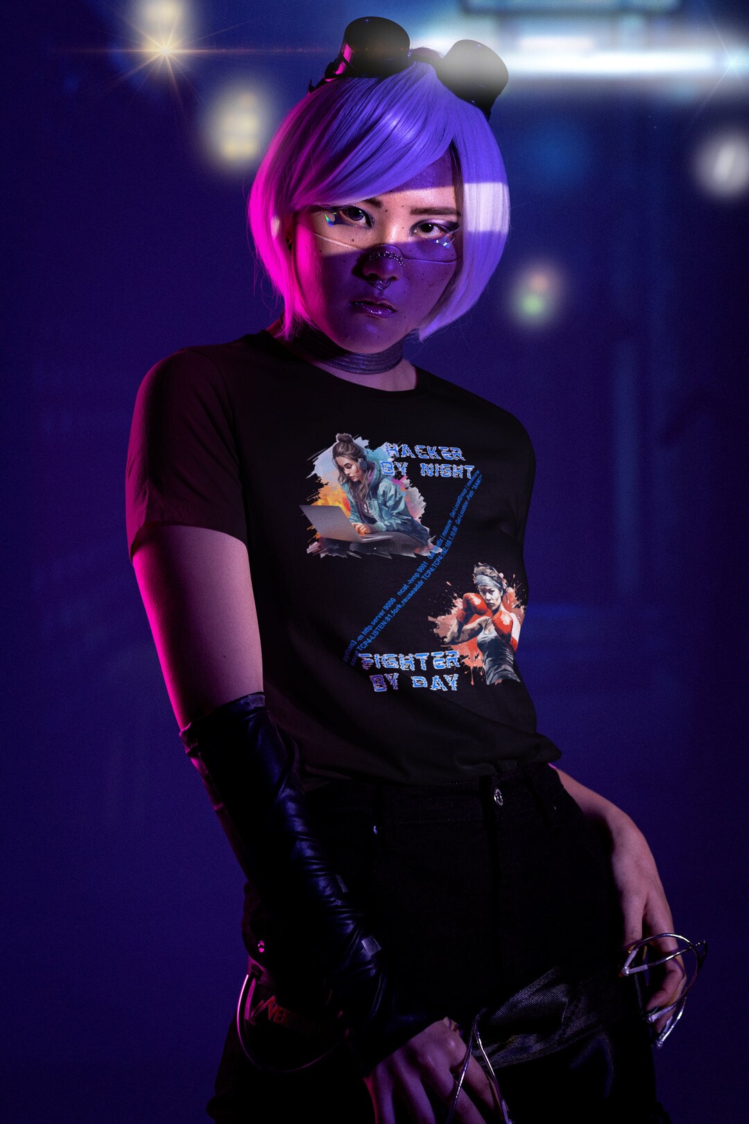 Hacker by Night, Fighter by Day, Hacker T-shirt, Fighter T-shirt, Cool ...