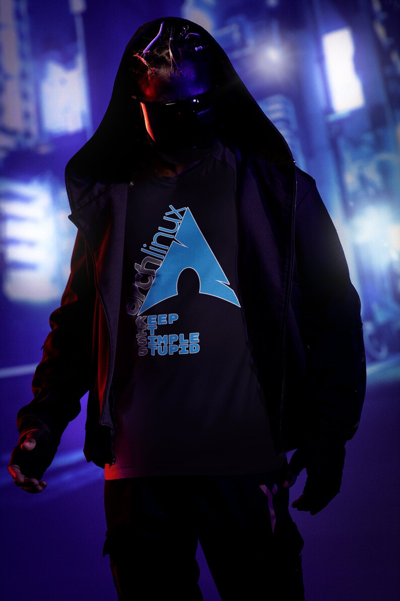 KISS Arch T-shirt, Arch Linux T-shirt, Hacker T-shirt, Keep It Simple ...