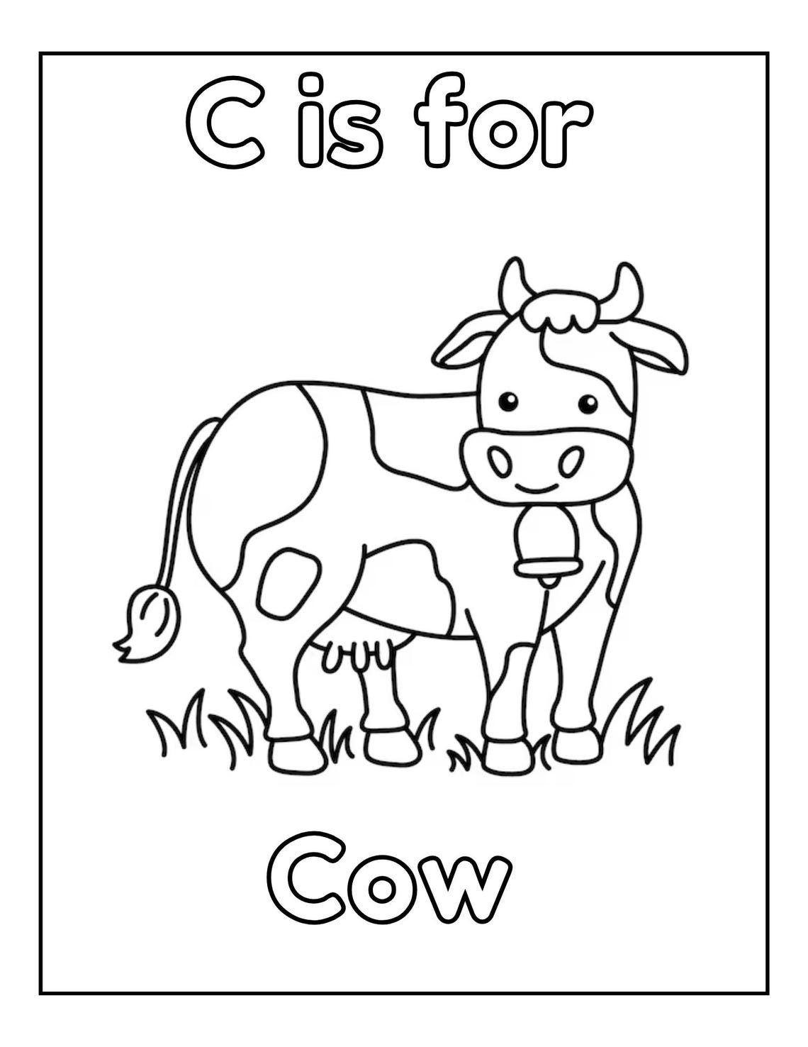 Alphabet Coloring Pages for Preschoolers I Coloring Pages I Animal ...
