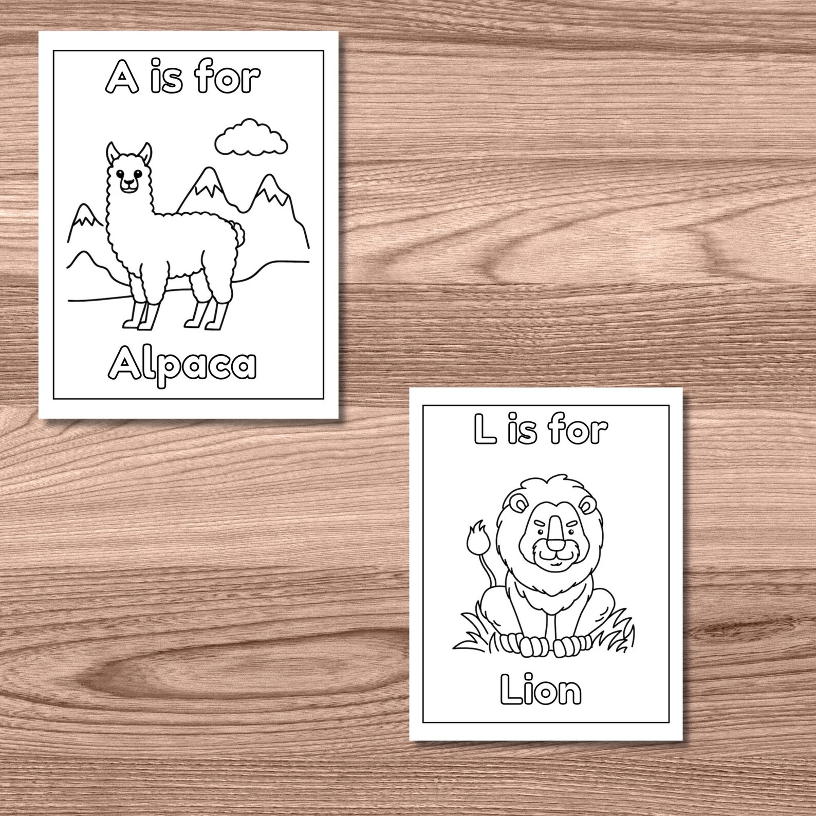 Alphabet Coloring Pages for Preschoolers I Coloring Pages I Animal ...