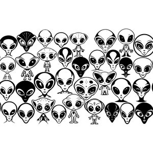 Space Alien SVG PNG Bundle, Extraterrestrial Galaxy UFO Svg Pack ...