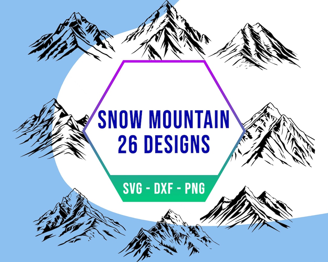 Snow Mountain SVG Bundle, Adventure Nature Landscape SVG Pack, Cricut ...