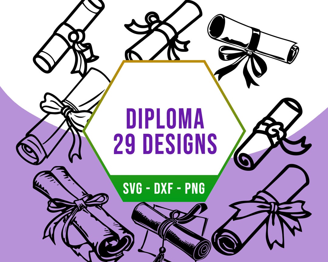 School Diploma SVG Bundle, Graduate Certification SVG Pack, Cricut ...