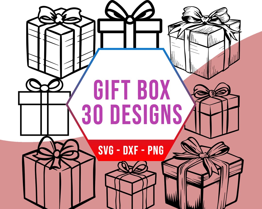 Gift Boxes SVG Bundle, Cute Simple Wrapped Present SVG Pack, Cricut ...