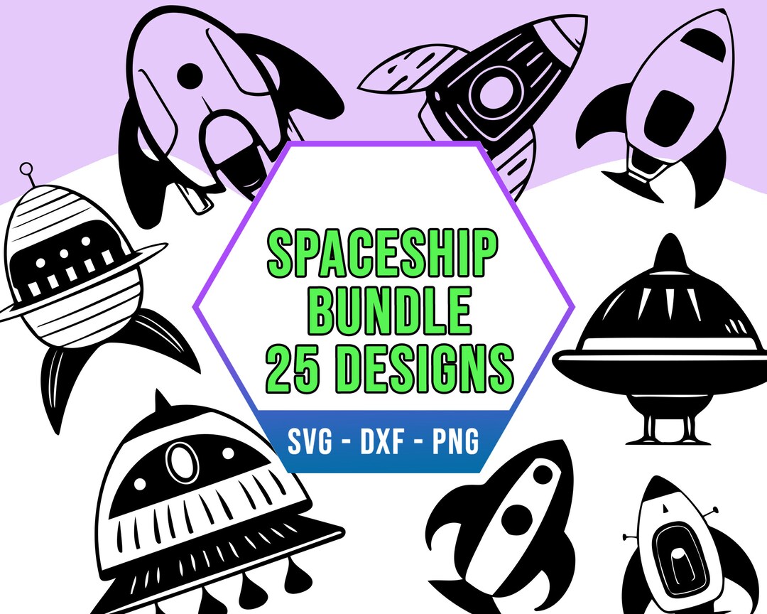 Spaceship and Rocket SVG Bundle, Space Galaxy Exploration SVG Pack ...