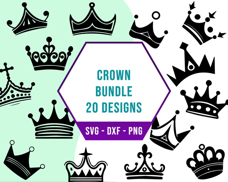 Crown Svg Bundle Royal Crowns Svg Pack Cricut Silhouette Etsy