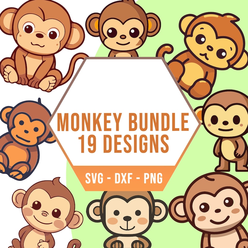 Monkey Svg - Etsy