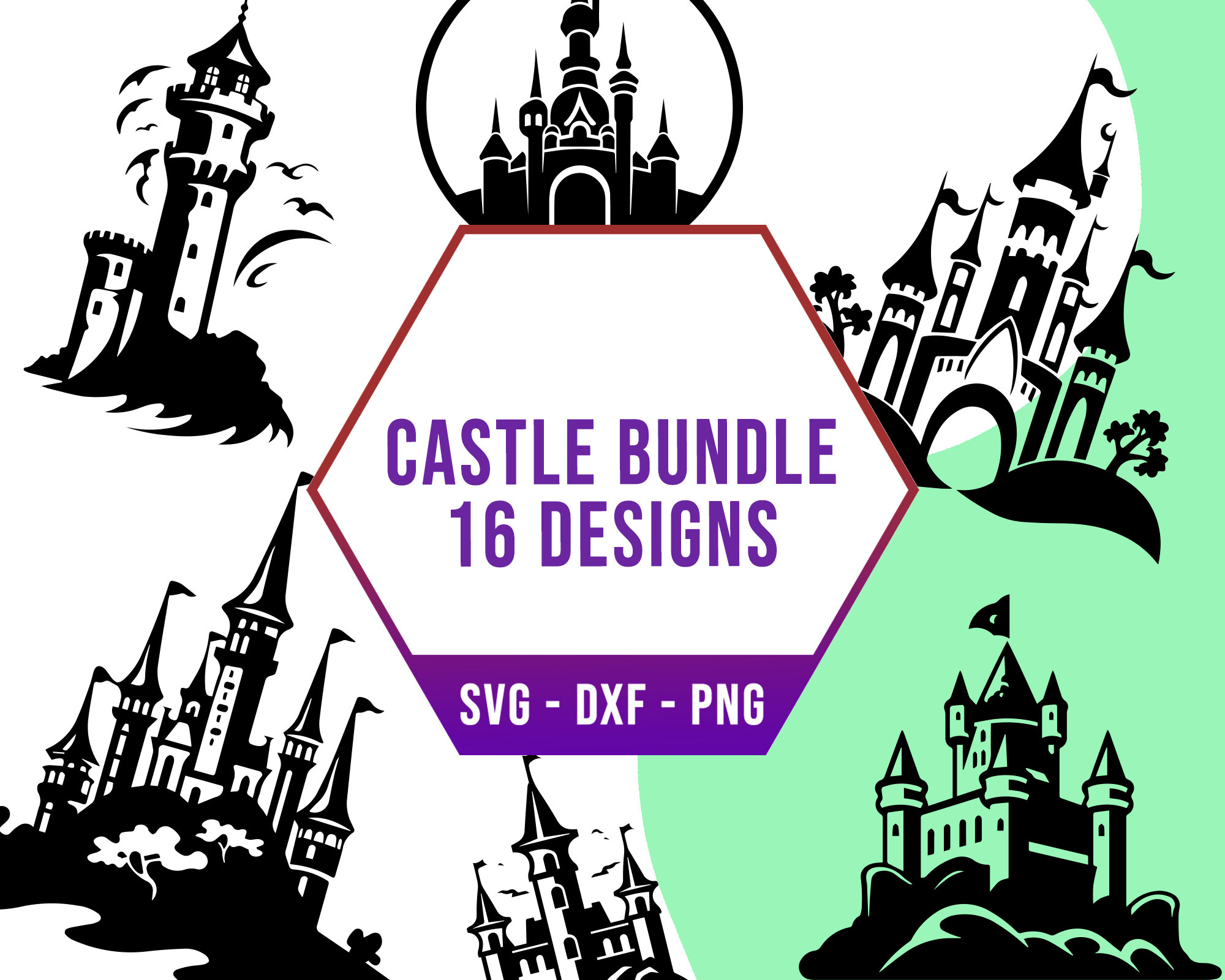 King Castle SVG Bundle, Medieval Fortress and Stronghold SVG Pack ...