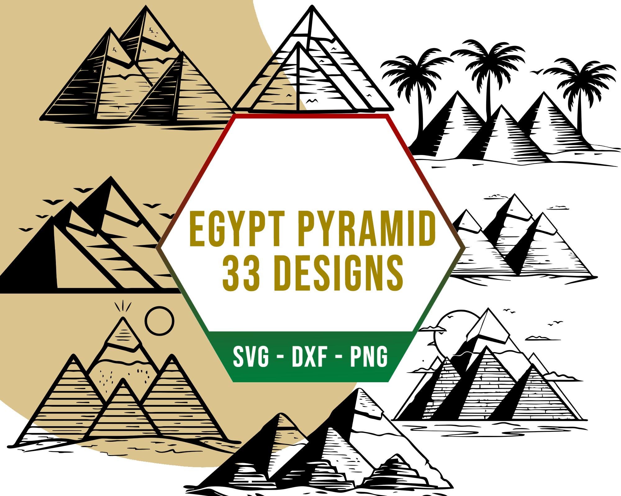 Egypt Pyramid SVG Bundle, Aztec Mayan Wonder SVG Pack, Cricut ...