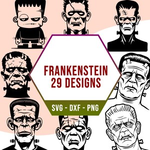 Frankenstein Monster SVG Bundle, Spooky Horror Mutant SVG Pack, Cricut ...