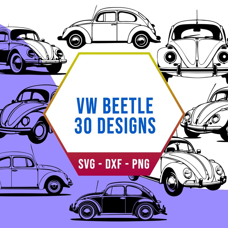 Vw Bug Clipart - Etsy