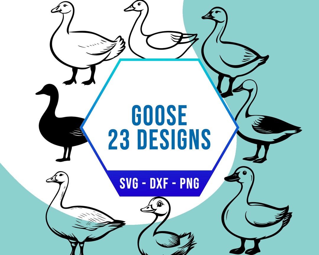 Cute Goose Bird SVG Bundle, Duck Swan Animal SVG Pack, Cricut ...