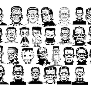 Frankenstein Monster SVG Bundle, Spooky Horror Mutant SVG Pack, Cricut ...