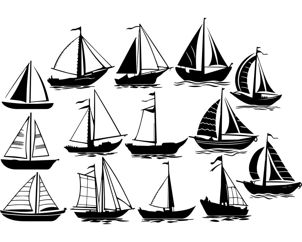 Sailing Ocean Boat SVG Bundle, Sailboat Sea Sloop SVG Pack, Cricut ...