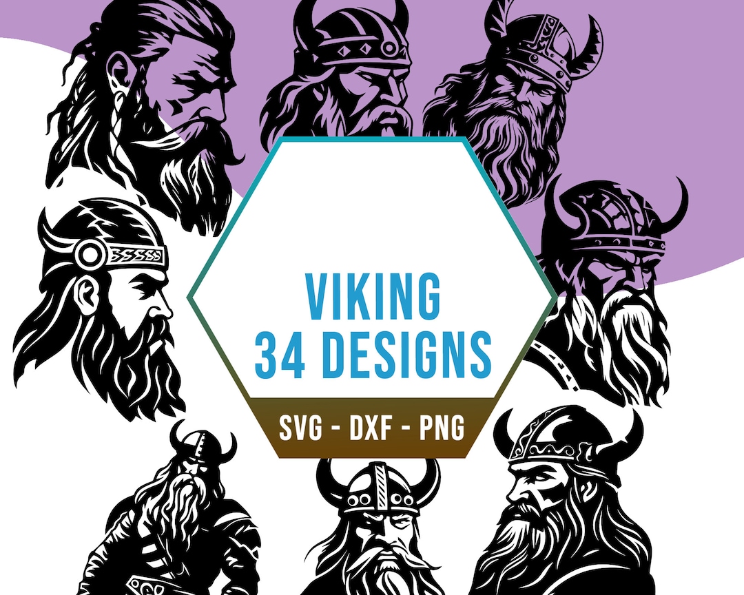 Norse Viking SVG Bundle, Thor Helmet SVG Pack, Cricut Silhouette Files ...