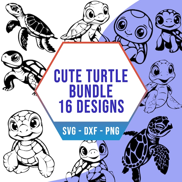 Cute Sea Turtles Svg - Etsy