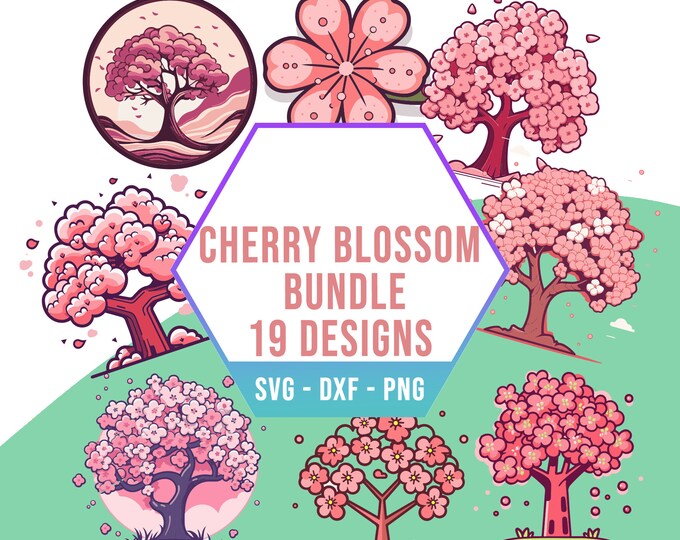 Cherry Blossom SVG, Cherry Blossom Svg Bundle, Flower Svg, Flower ...