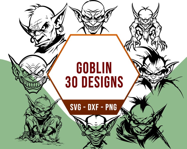Spooky Goblin SVG Bundle, Fantasy Rpg Orc SVG Pack, Cricut Silhouette ...