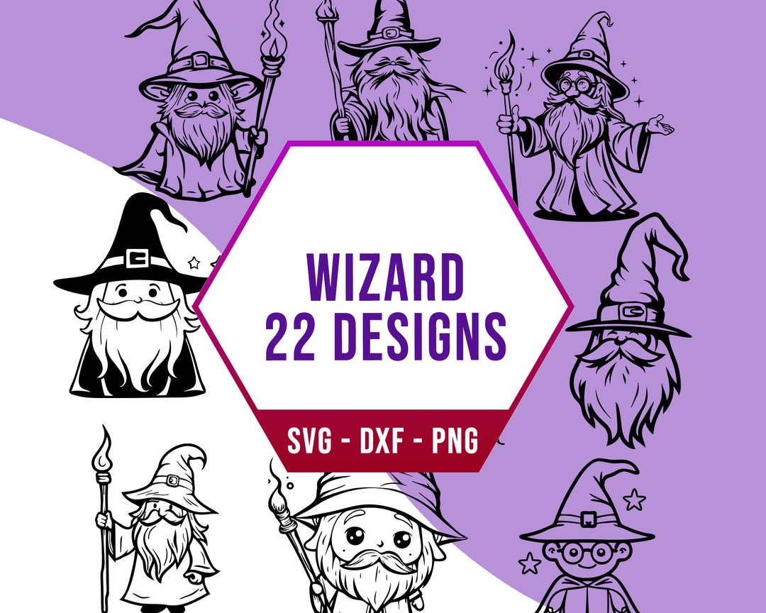 Fantasy Wizard SVG Bundle, Mage Sorcerer RPG SVG Pack, Cricut ...