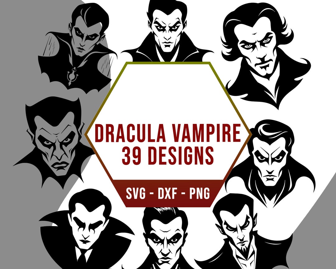 Dracula Vampire SVG PNG Bundle, Supernatural Spooky Creatures SVG Pack ...