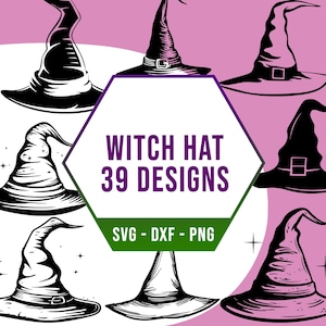 Witch Hat SVG Bundle, Magic Wizard Phrygian Cap SVG Pack, Cricut ...