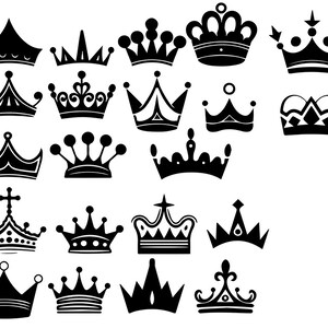 Crown SVG Bundle, Royal Crowns SVG Pack, Cricut Silhouette Files for ...