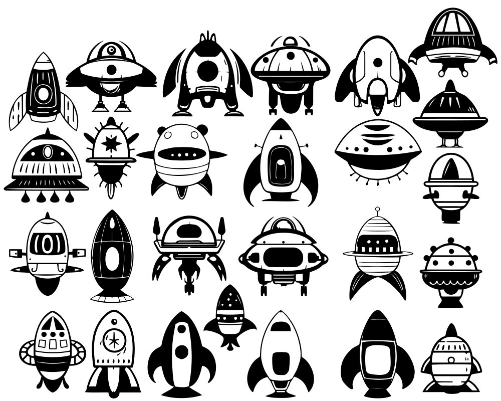 Spaceship and Rocket SVG Bundle Space Galaxy SVG Pack Cricut - Etsy