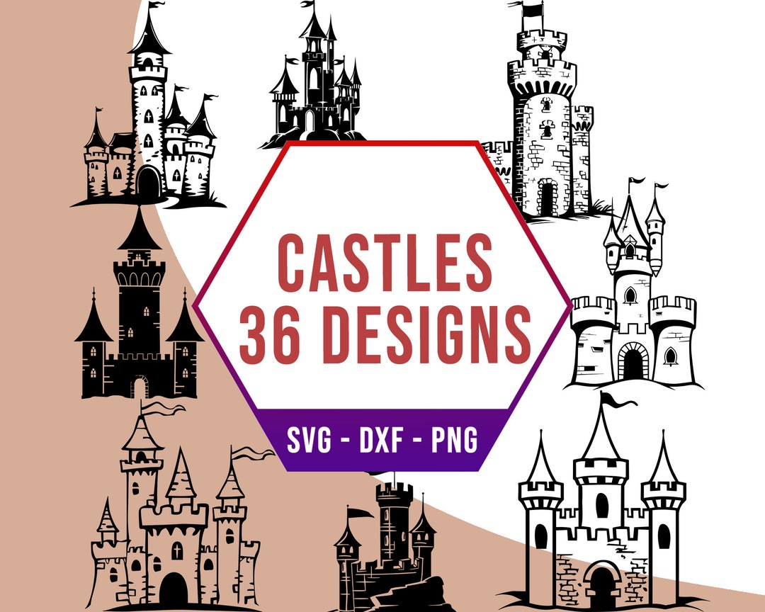 Medieval Castles SVG Bundle, Fantasy Tower and Dungeons SVG Pack ...
