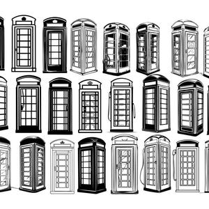 Phone Booth SVG Bundle, London Telephone Stall SVG Pack, Cricut ...