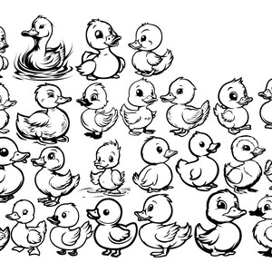 Cute Duck SVG Bundle, Happy Duckling Quack SVG Pack, Cricut Silhouette ...