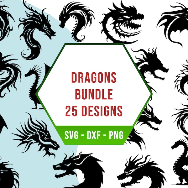 Wyvern Silhouette Svg - Etsy