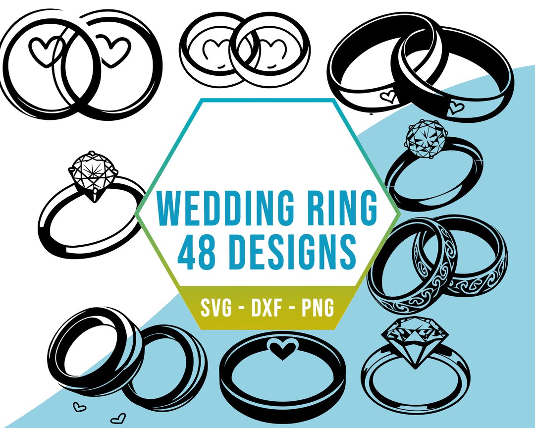 Wedding Ring SVG Bundle, Husband Wife Marriage SVG Pack, Cricut ...