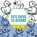 Cute Duck SVG Bundle, Happy Duckling Quack SVG Pack, Cricut Silhouette ...