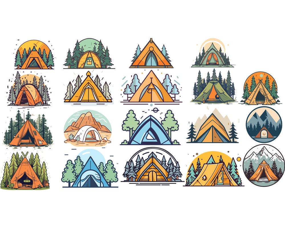 Camping Tent SVG PNG Bundle, Nature Design Camp SVG Pack, Cricut ...