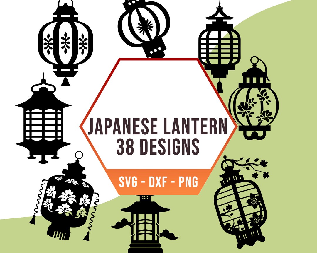 Japanese Lantern SVG Bundle, Asian Light Home Decor SVG Pack, Cricut ...