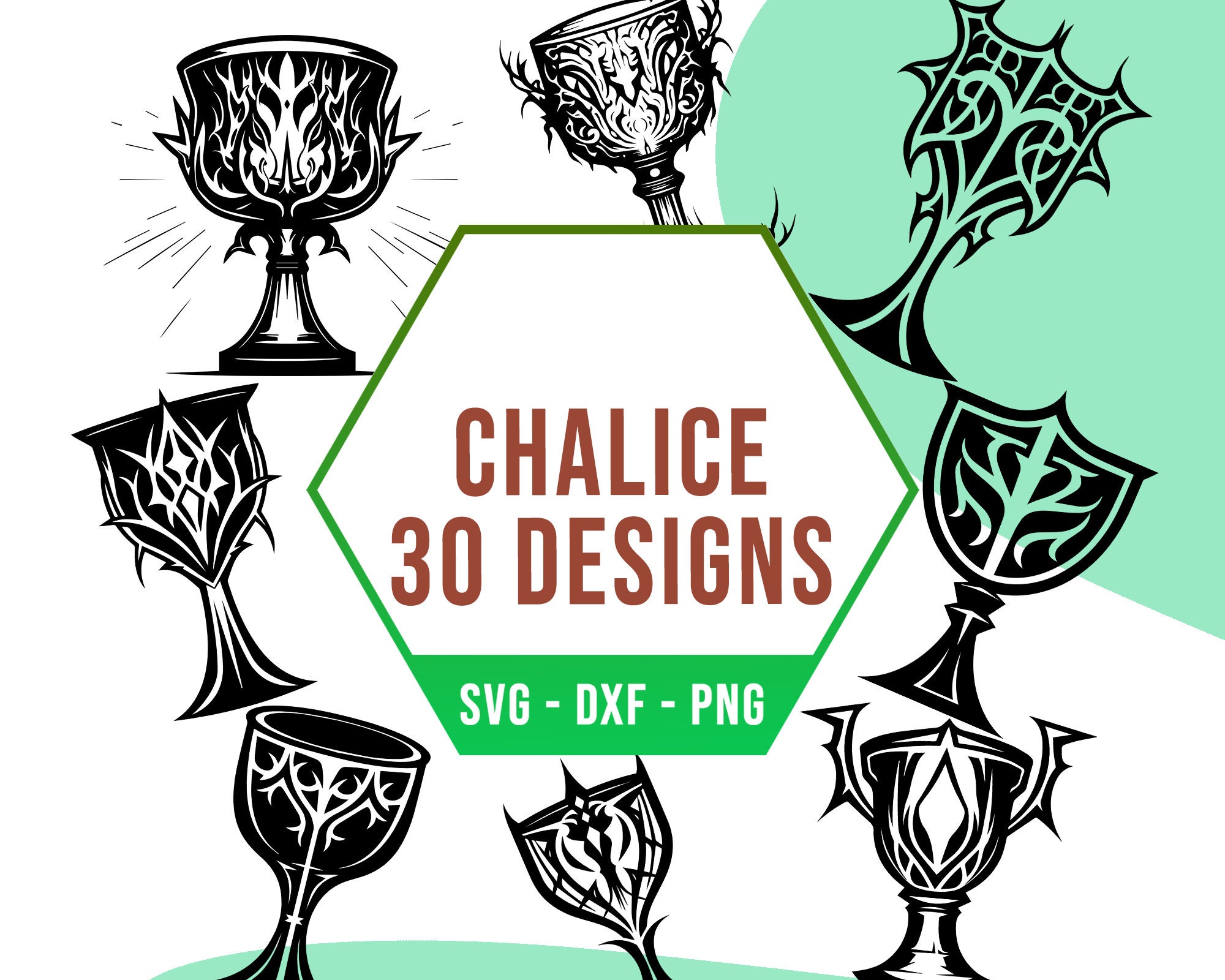 Dungeon Chalice SVG PNG Bundle, Medieval Goblet SVG Pack, Cricut ...