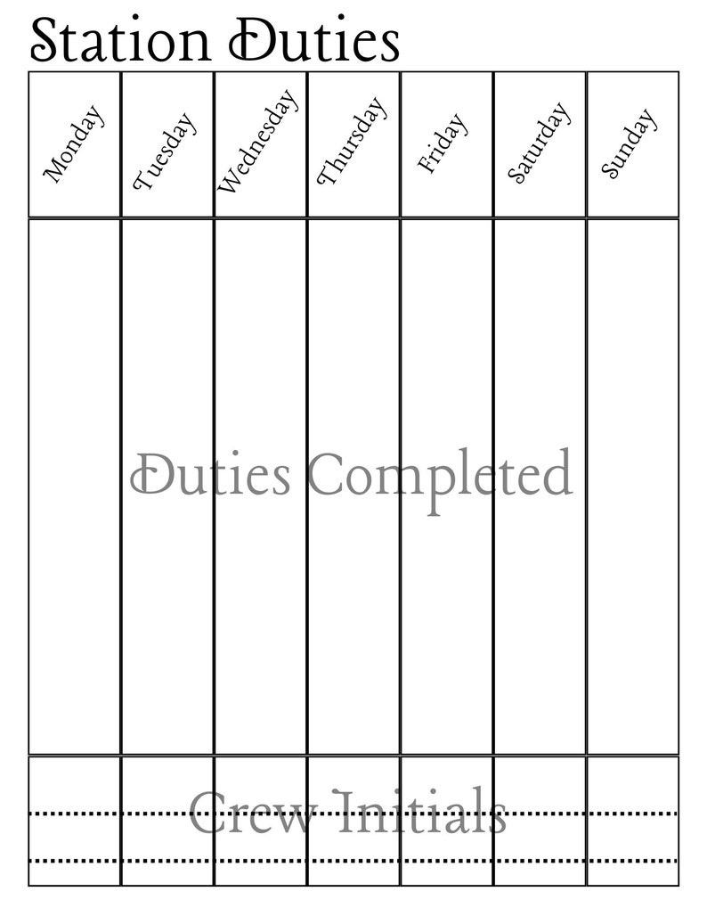 Simple Station Shore Sheet - Etsy