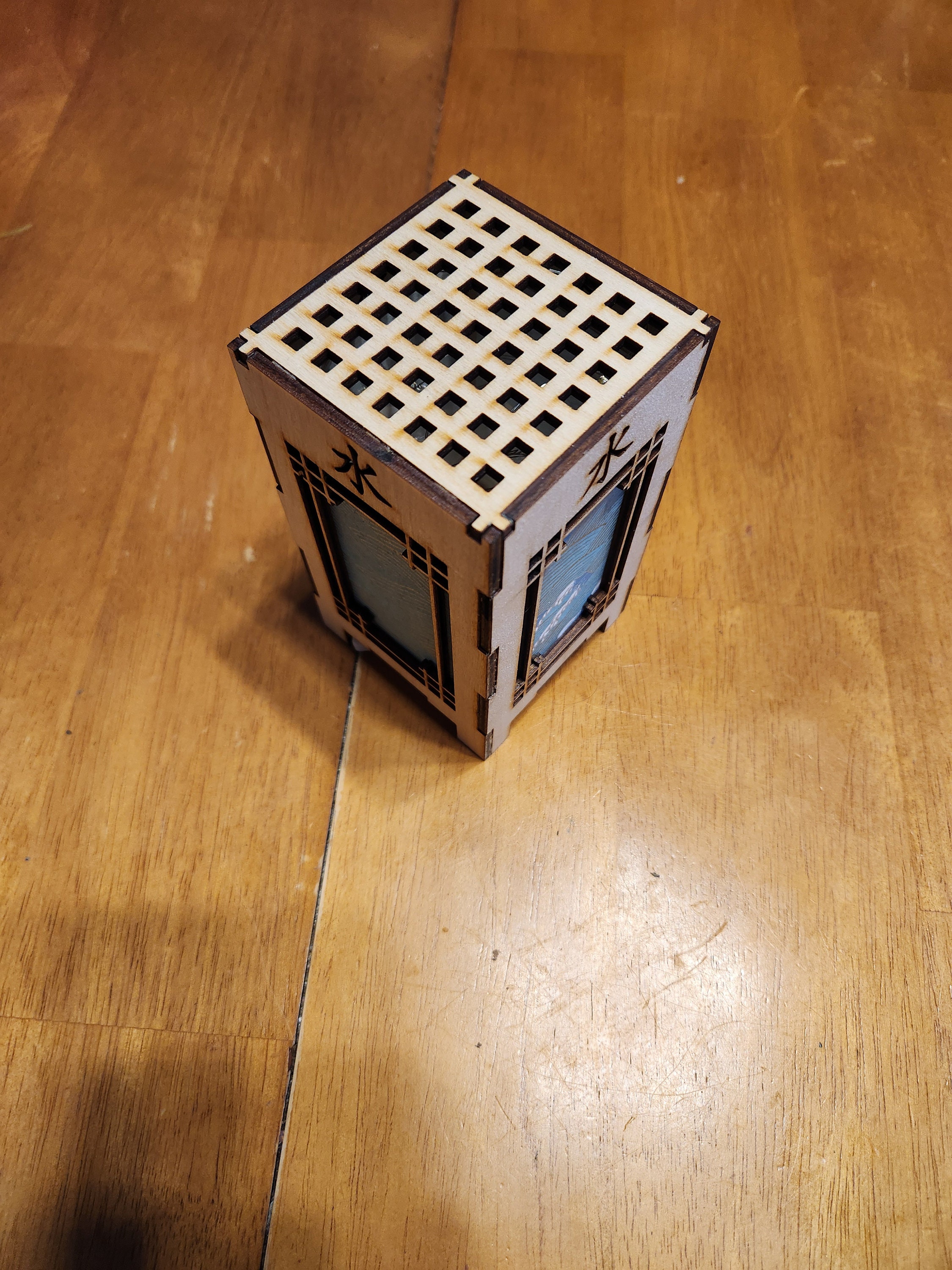 Japanese Inspired Natural Wood and Paper Night Light - Etsy