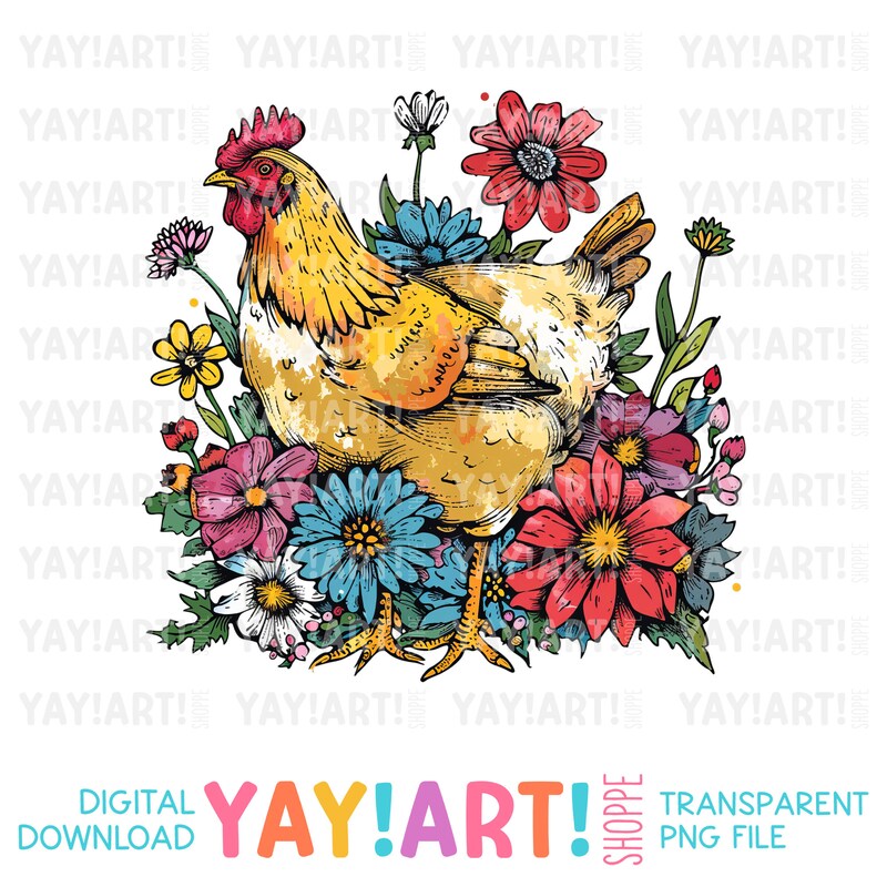 Chicken Heat Transfer - Etsy