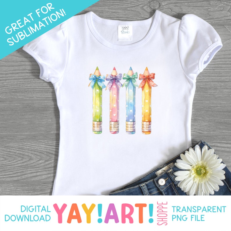 Pastel Pencils With Bows Transparent PNG Clipart, Cute Back to School ...