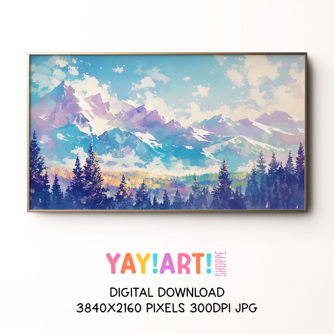Mountain Landscape TV Art, Screensaver Art, Nature Scenery for Frame TV ...